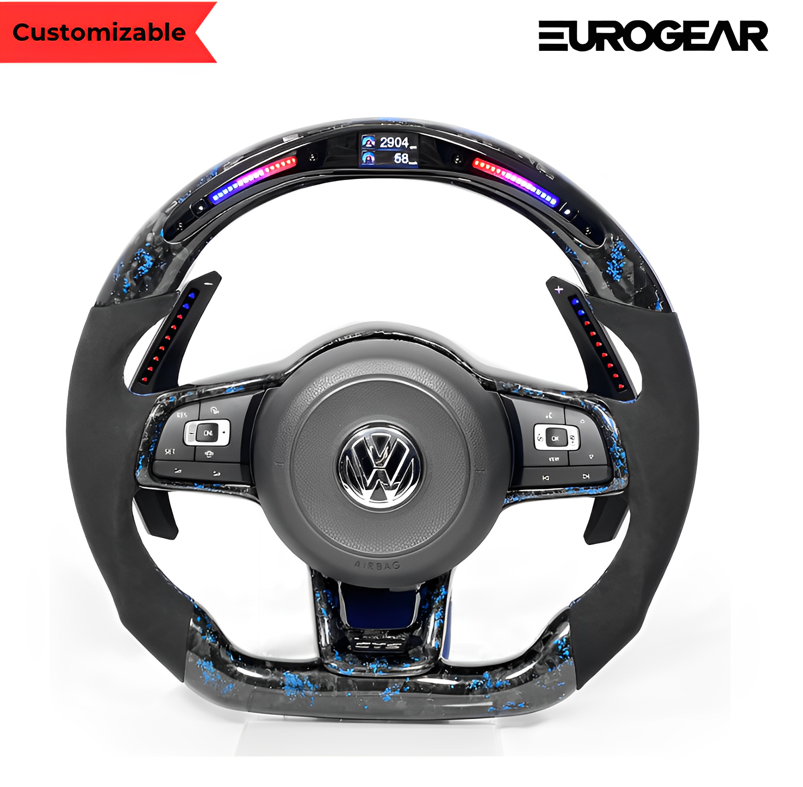 Customizable Steering Wheel for Volkswagen Golf MK7 and MK7.5 (GTI,GTD ...